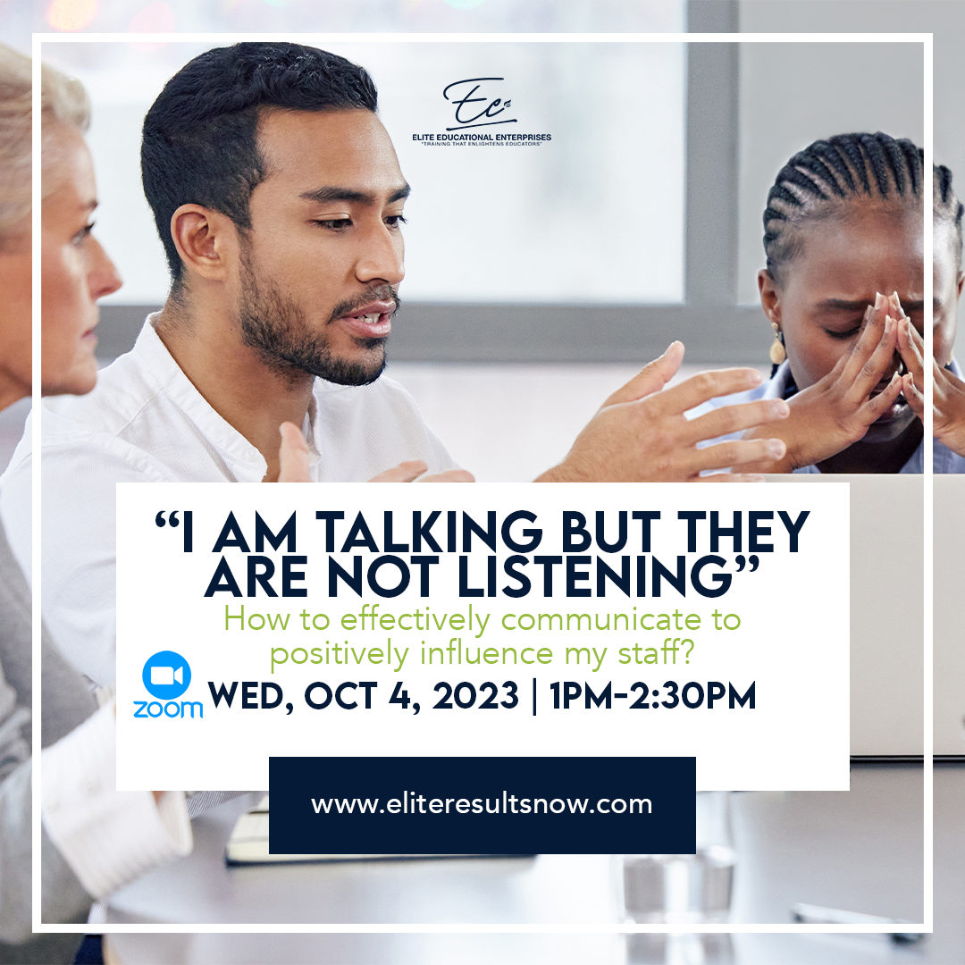 How to effectively communicate to positively influence my staff?Elite ...